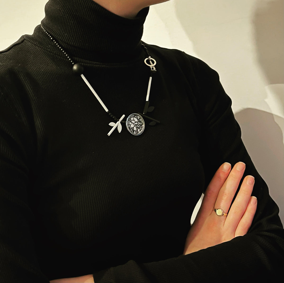 Black and White Necklace – Small Space Jewellery