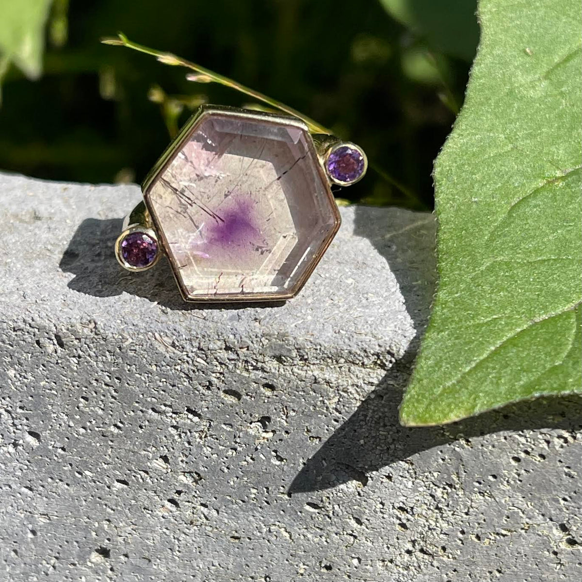 Amethyst Ring In Quartz – Small Space Jewellery